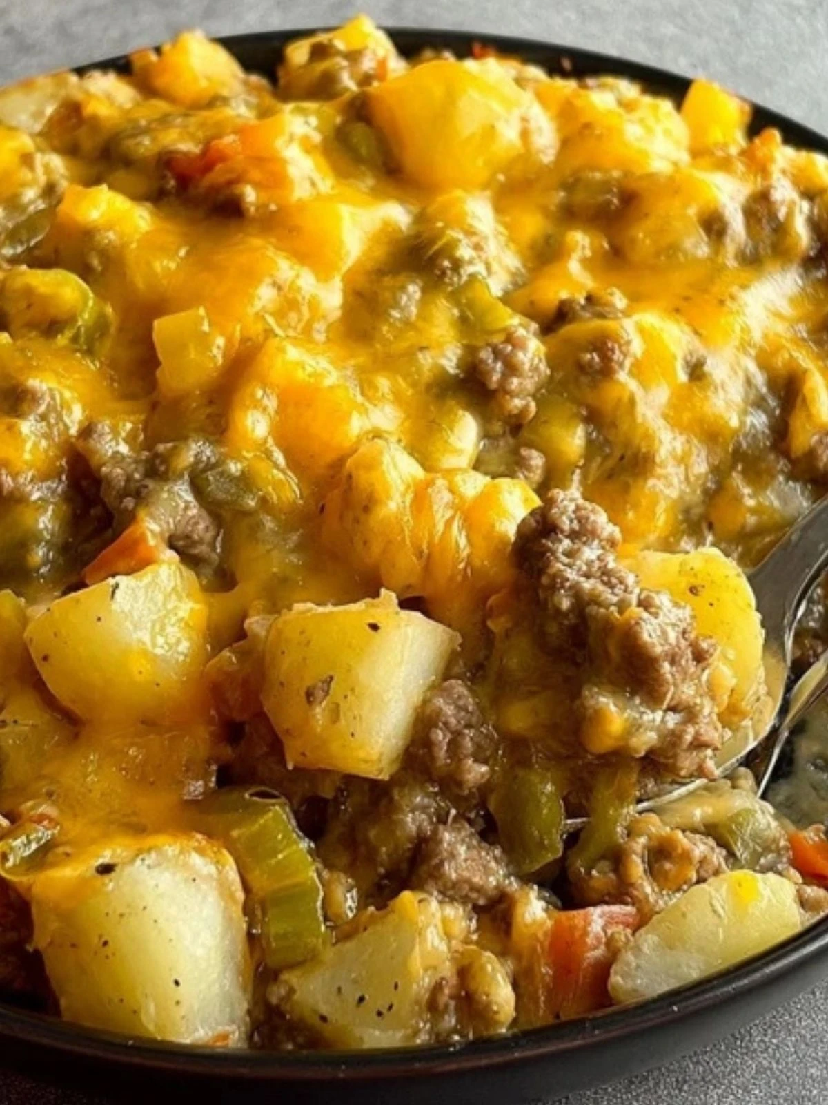 Cheesy Beef & Frozen Potato Casserole