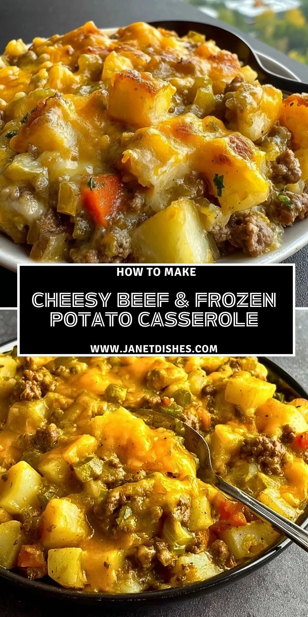Cheesy Beef & Frozen Potato Casserole