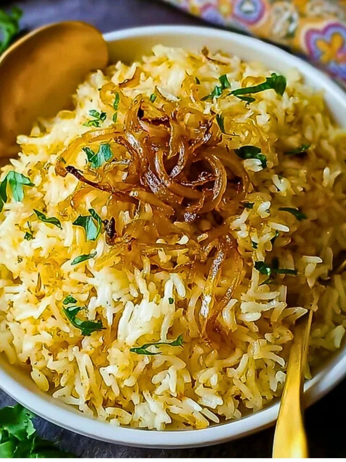 Savory Golden Onion Butter Jasmine Rice