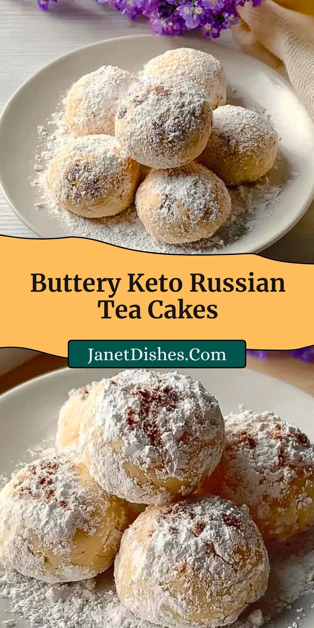 Buttery Keto Russian Tea Cakes