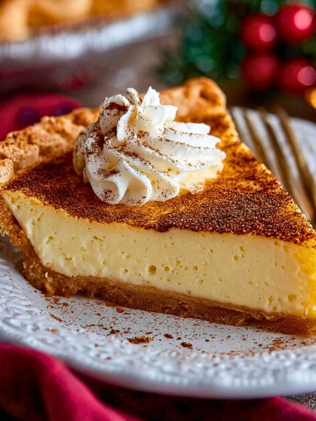 Christmas Eve Custard Pie with Cinnamon & Vanilla