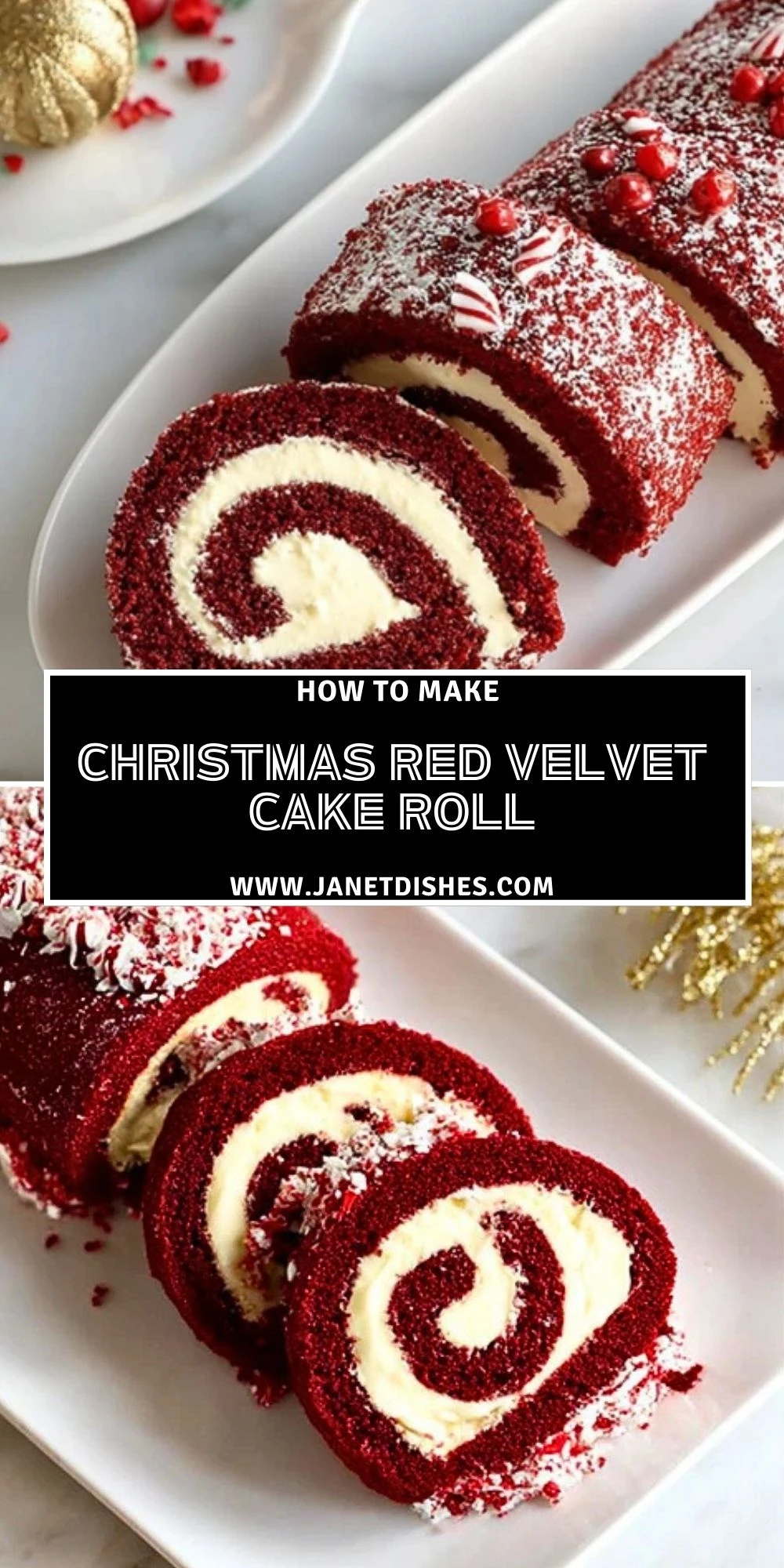 Christmas Red Velvet Cake Roll