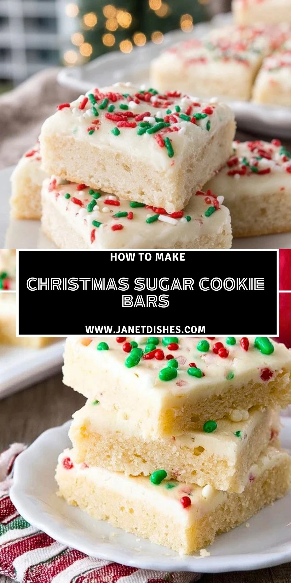 Christmas Sugar Cookie Bars