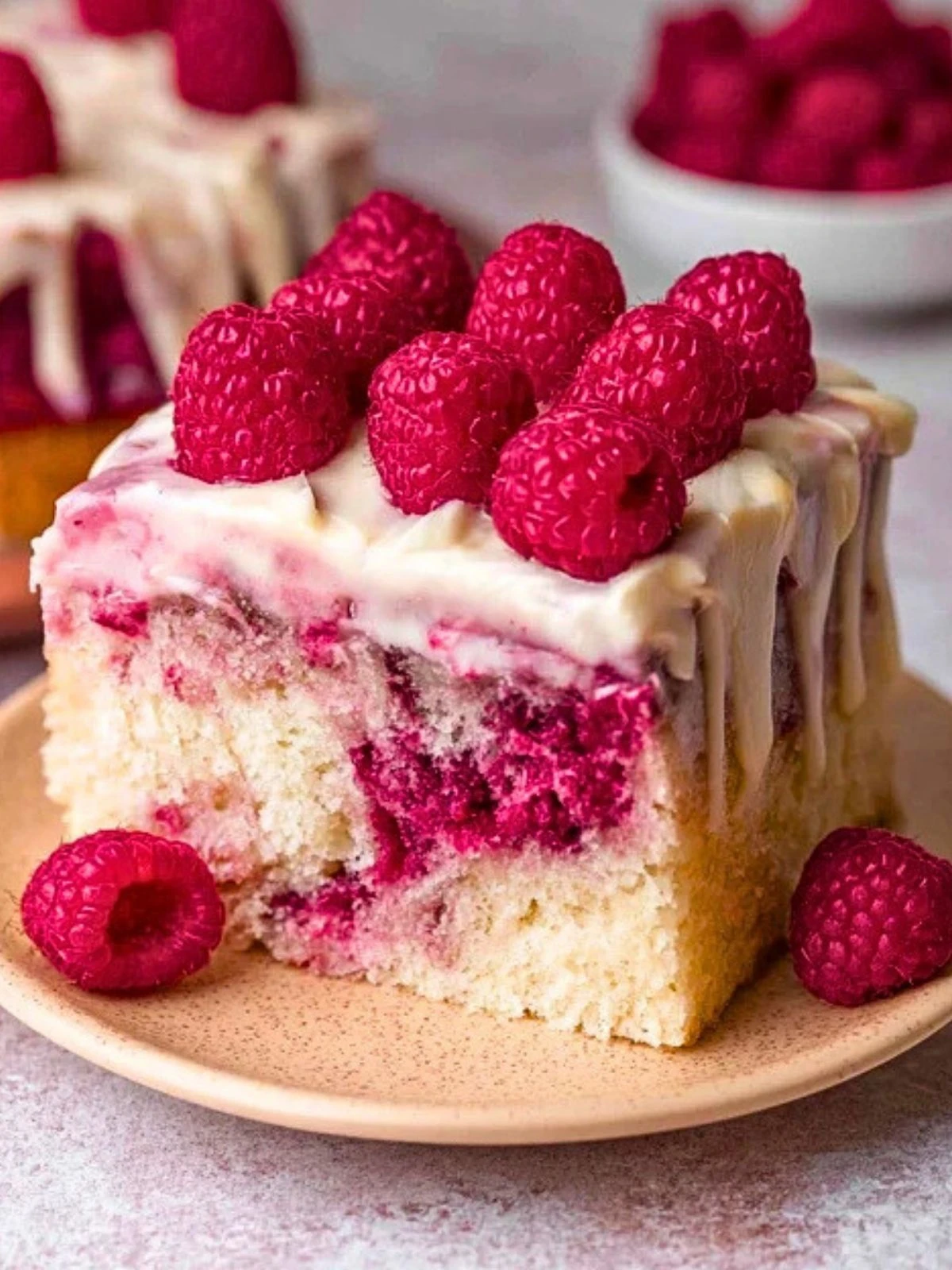 White Chocolate Raspberry Cake