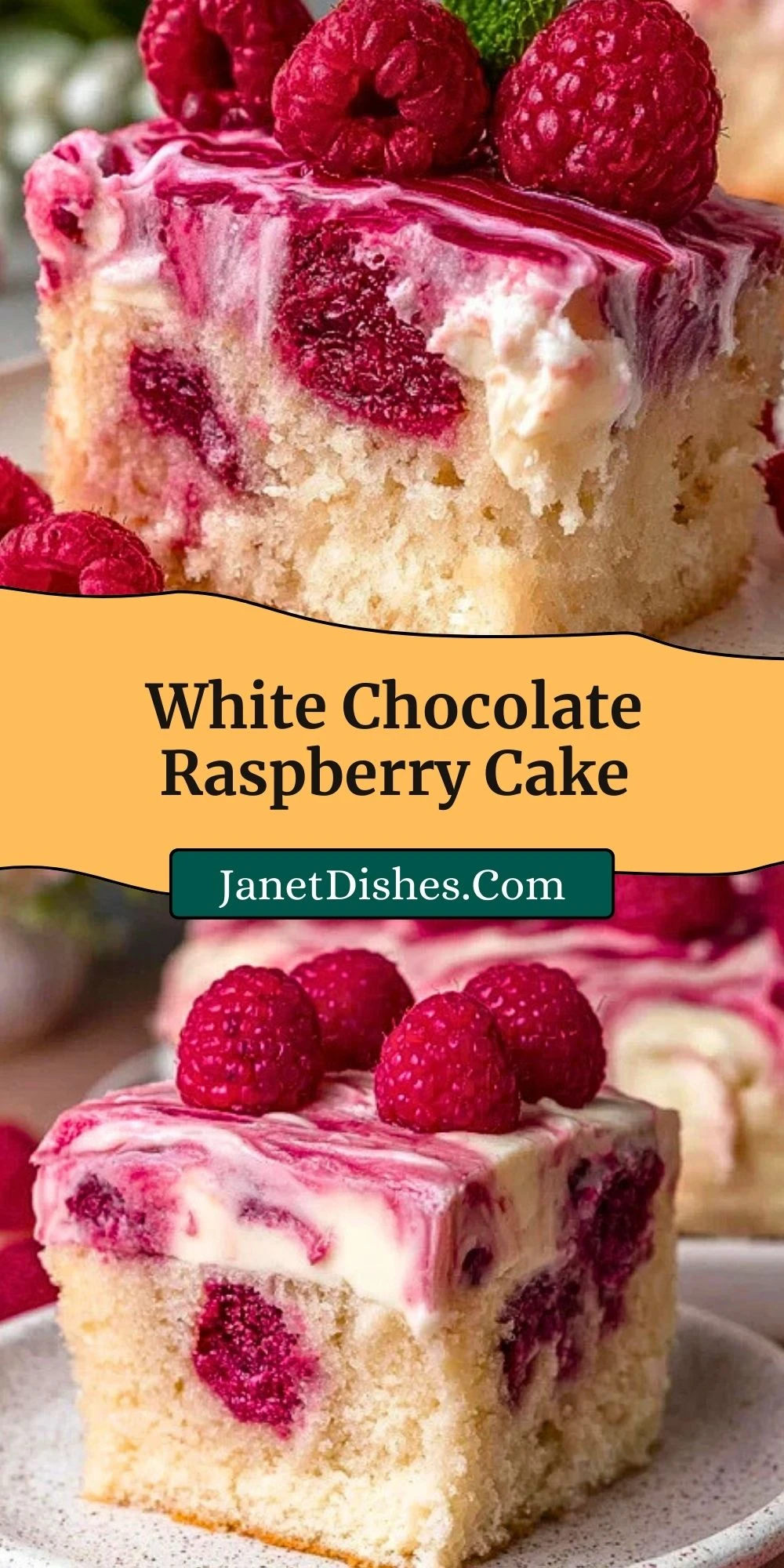 White Chocolate Raspberry Cake